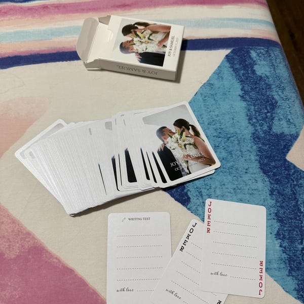 Personalized Monogram Playing Cards, Wedding Ring Monogram Gift, Guest ...