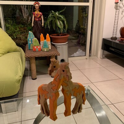 Sea Animals Wooden Puzzle, Hand Made, Scroll-saw Game Shark, Dolphin ...