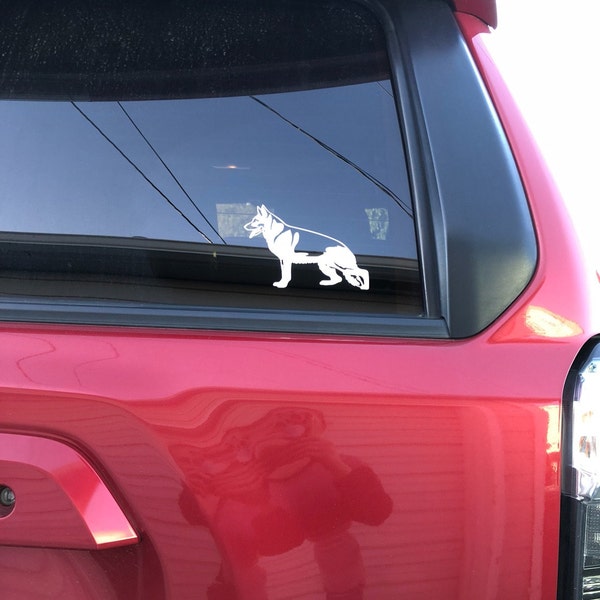 Car Decal "don't Pet Yes He Bites" Sticker K9 Handler, Service Dog - Etsy