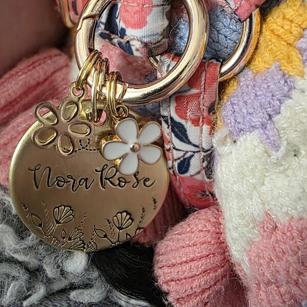 Flower Power Dog Tag, Daisy Dog Tag, Pet Id Tag, Personalized Dog Tag ...
