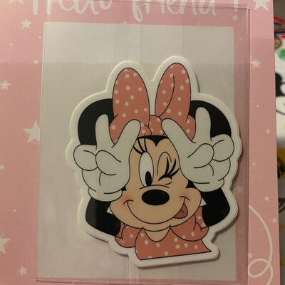 Minnie Mouse, Peace Sign, Minnie, Mickey, Sticker, Waterproof Stickers ...