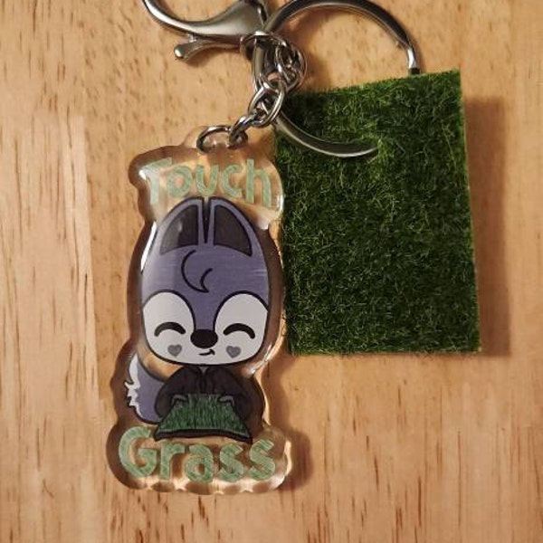 Sticker - Wolf Chan Touch Grass (stray Kids Kpop) - Etsy