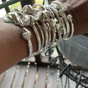 West Indian Bangle Conch Shell With Diamante Pattern Handmade - Etsy