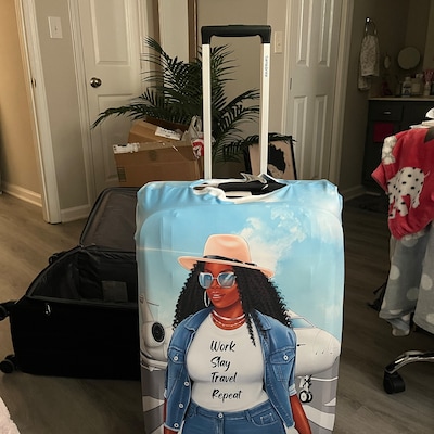 Living My Best Life Suitcase Cover Travel Gear Anti Scratch Dust-proof ...