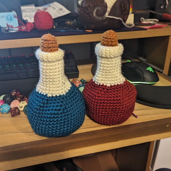 Potion Bottle Crochet Patterns Crochet Dice Bag Pattern Magic Potion ...