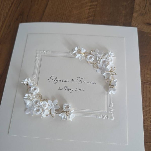 Luxury Handmade Personalized Boxed Wedding Card, Congratulations for ...
