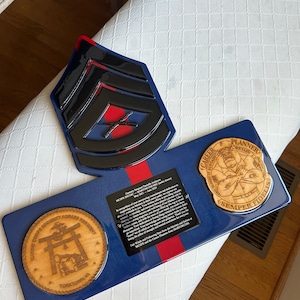 USMC Rank Plaque | Custom Marine Corps Rank Insignia Plaque | Military ...