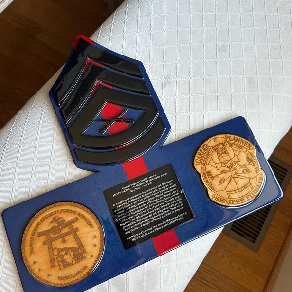 USMC Rank Plaque | Custom Marine Corps Rank Insignia Plaque | Military ...