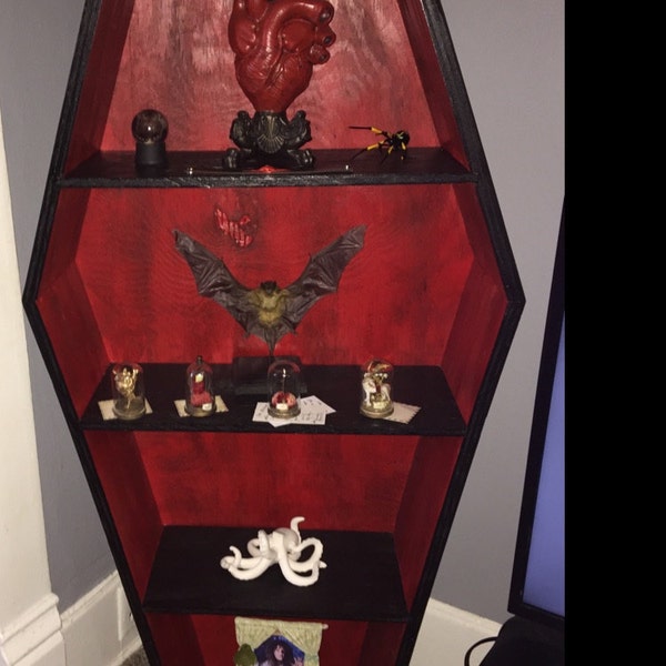 Fire & Brimstone 4 Ft Coffin Bookcase/bookshelf/shelving Unit - Etsy
