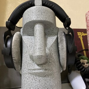 Moai Statue Headphone Rack Easter Island Sculpture Headset - Etsy