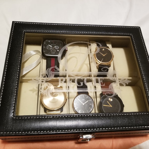 Personalized Watch Storage Box - Groomsmen Gifts - Birthday Gift ...