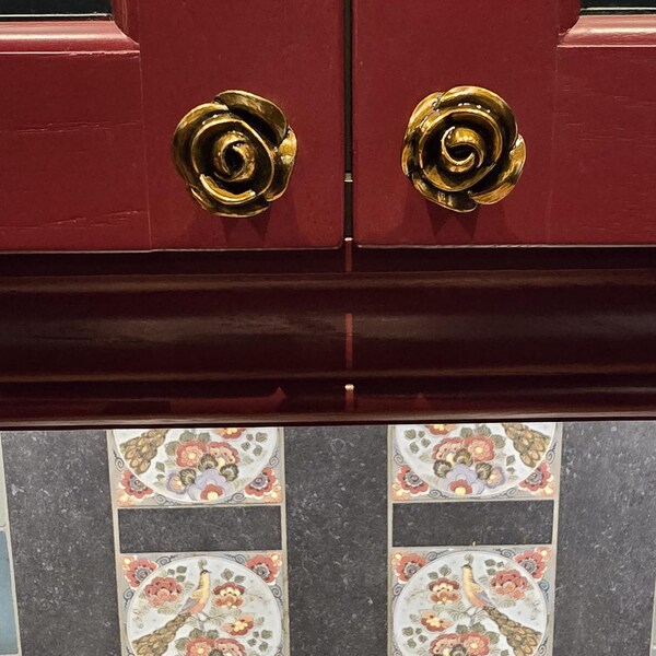 5 3.75 French Chic Handle Pull Knob White Gold Pulls Handles / Kitchen ...
