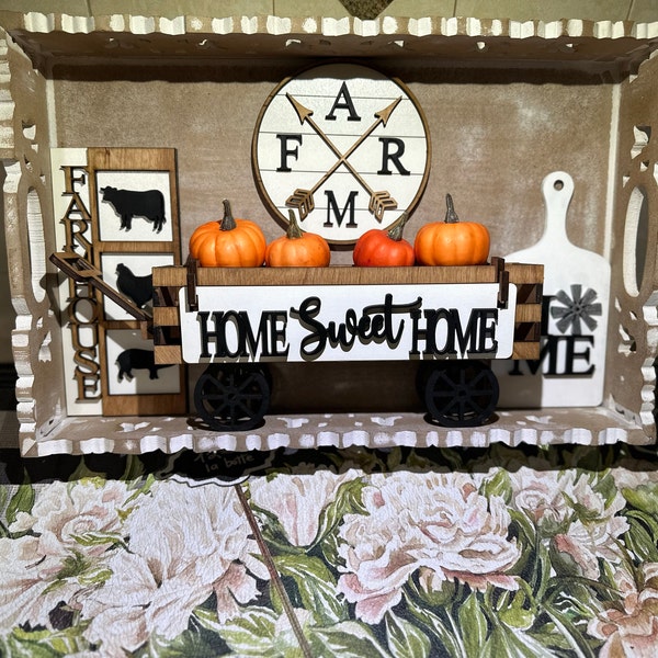 Farm Styled Tiered Tray_farmhouse Tiered Tray_cow Decor_homestead Decor ...