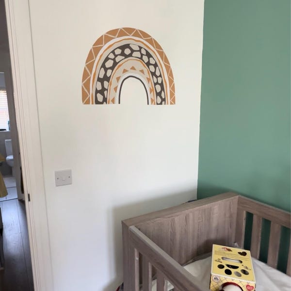 Watercolour Rainbow and Clouds Window Sticker, Rainbow Window Decal ...