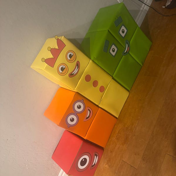 Die Cut Numberblocks Characters 1-10 | Numberblocks Birthday Party ...