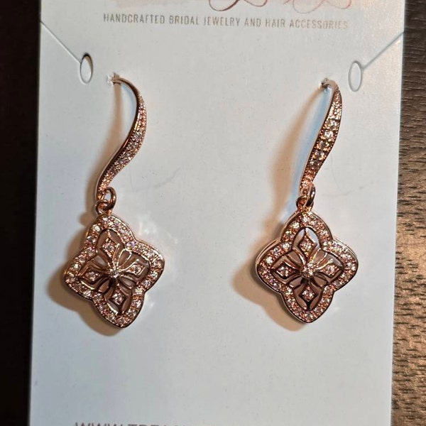 Bridal Backdrop Necklace Rose Gold Back Drop Necklace Bridal Jewelry ...