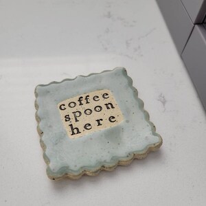 Made to Order cloud Spoon Rest Coffee Spoon Rest Pottery Jewelry Dish ...