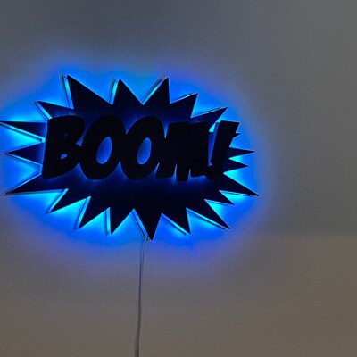 Boom Led Sign, Boom Led Light, Boom Neon Sign, Led Sign, Led Light ...
