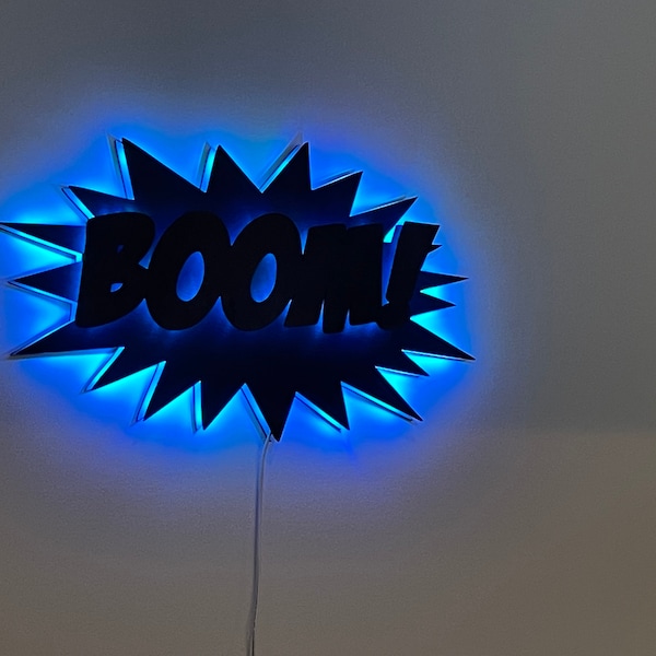 Boom Led Sign, Boom Led Light, Boom Neon Sign, Led Sign, Led Light ...