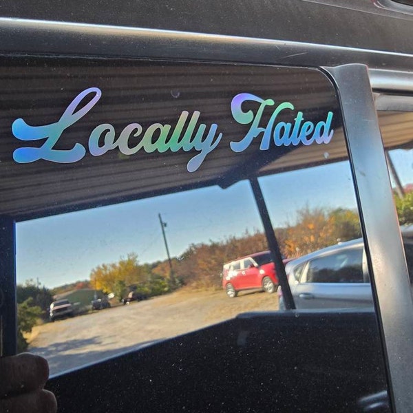 LOCALLY HATED Oil Slick Vinyl Decal Banner JDM Street Racing Turbo ...