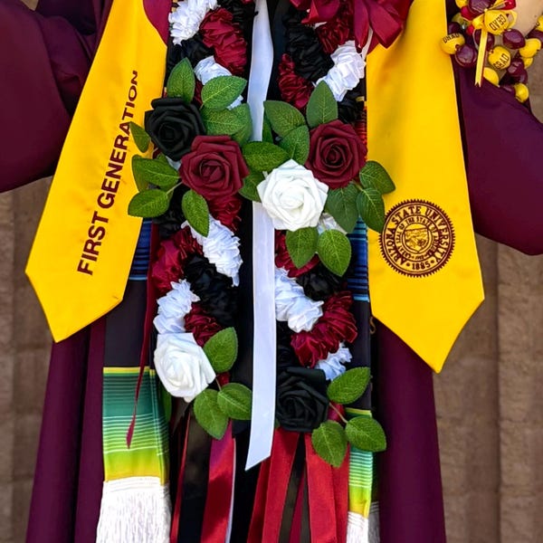 Orchids and Plumerias Graduation Lei With Sachet Bags - Etsy