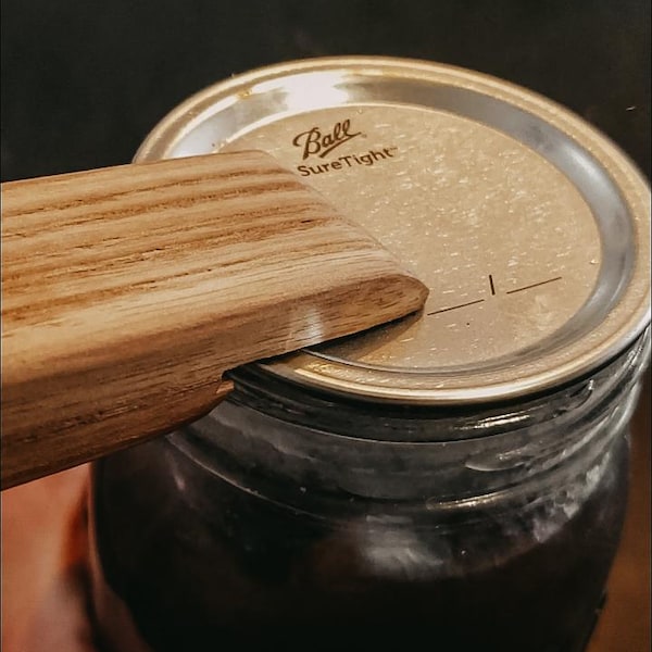 Hand-carved, Wooden Canning Jar Lid Opener, Lifter, Remover for Food Storage - Etsy