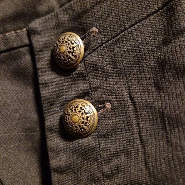 Metal Buttons Crown Anchor Metal Buttons , Gunmetal Gary Color , Shank ...
