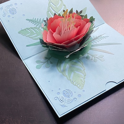 Pop up Bouquet Card Flower Card Pop up Card 3D Card - Etsy