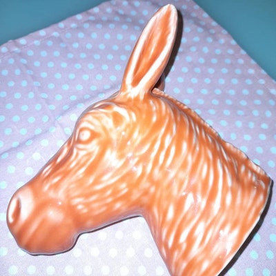Ceramic Animal Head. CERAMIC Donkey, Portuguese Handmade Animal Head ...