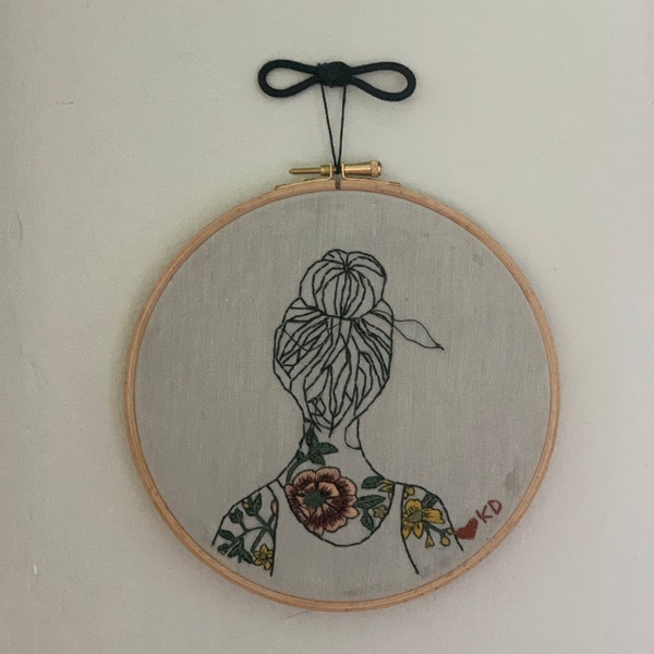 Tattooed Shoulders Modern Embroidery Kit - Etsy