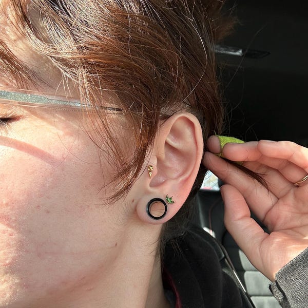 Dainty Sun Daith Ring, Hinged Clicker Hoop, 16ga 8mm or 10mm, Unisex ...