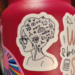Women in Science Math Student Learning Sticker/decal Made by ...