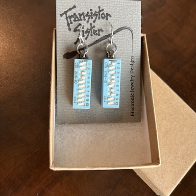 Circuit Board Earrings Techie Gift Gold and Blue Computer Earrings ...