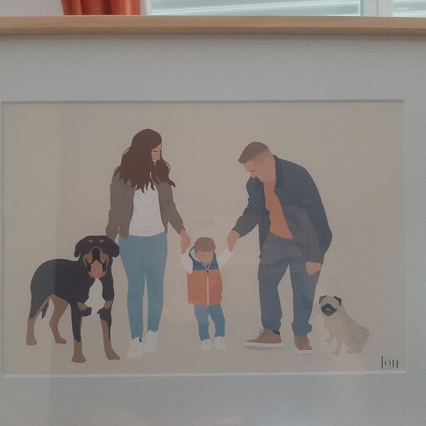 DETAILED Personalized Illustration From Your Photo, Unique Gift, Custom ...