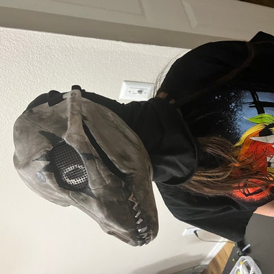 Wolf Skull Realistic Bone Spooky Mask Movable Moving Hinge Jaw 3D ...