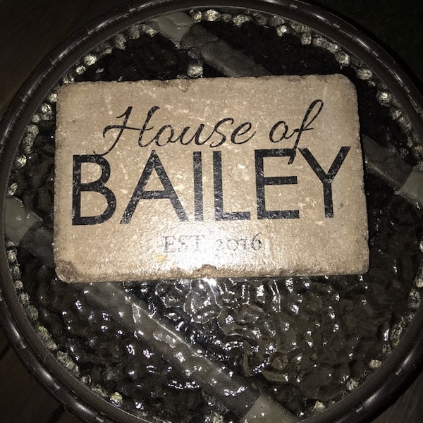 ENTRY MARKER. Garden Stone. Family Name Stone. Rustic Garden Decor ...