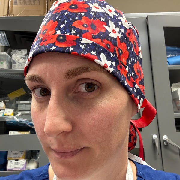 Scrub Hat by Kimkaps Surgical Hat Bouffant Scrub Cap Traditional ...