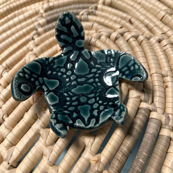 Made to Order -ceramic Sea Turtle- Coffee Spoon Rest- Tea Bag Rest ...