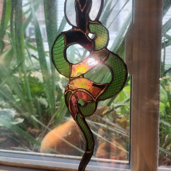 Lunar Snake Stained Glass Pattern Digital File PDF & PNG - Etsy