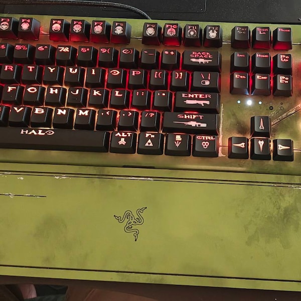 Halo Theme Backlit Keycap Set | Mechanical Keyboard Keycap Set for ...