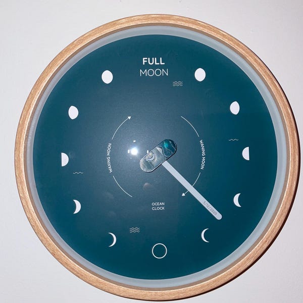 White Wood Tide Clock CUSTOM - Etsy