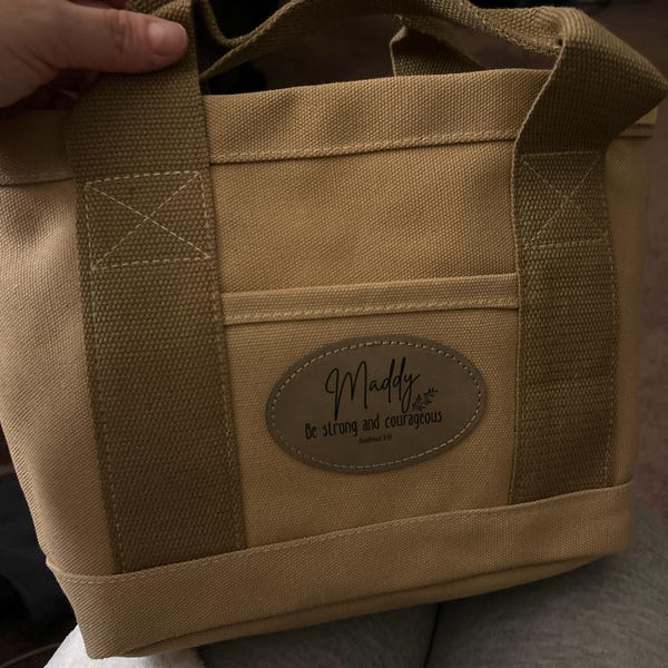 Bible Bag,canvas Satchel Tote, Multi Pocket,personalized,religious Gift Women,bible Study ...