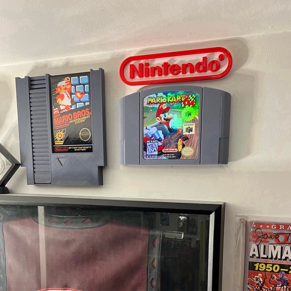 Nintendo Video Game Logo Sign 8.5in (3D Printed, Man Cave, Game Room ...