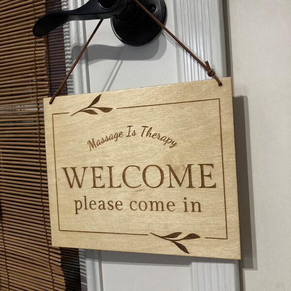 Personalized Double Sided Door Sign for Office Welcome Sign in Session ...