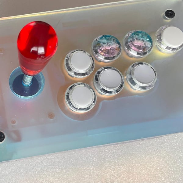 Caster Ver.1 Acrylic & Resin Fightstick DIY Enclosure W/ Clear Layers ...
