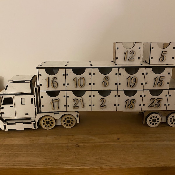 Christmas Advent Truck – Laser Cut Files, Wooden Christmas Advent ...