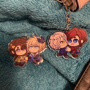 Chibi Acrylic Keychains Commission double-sided Charmcustom - Etsy