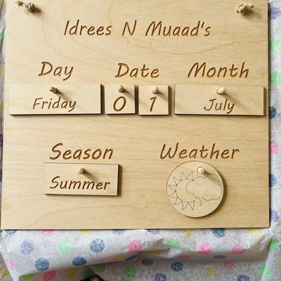 Personalised Wooden Daily Routine Chart, Kids Daily Routine Board ...