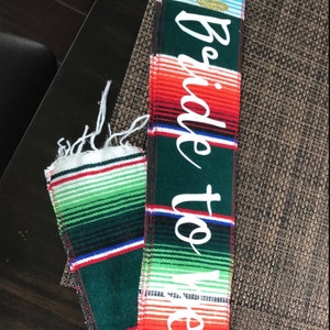Bride to Be Fiesta Sash Final Fiesta Bachelorette Serape - Etsy