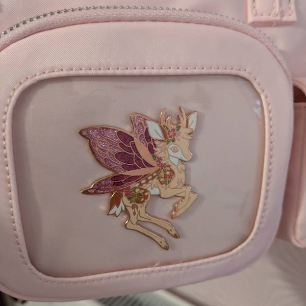 Woodland Sleeping Fawn Flowers Enamel Pin | Cottagecore - Etsy